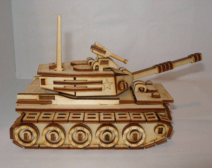Small Tank, Model Plywood Laser Cut Kit or Assembled Model - Etsy