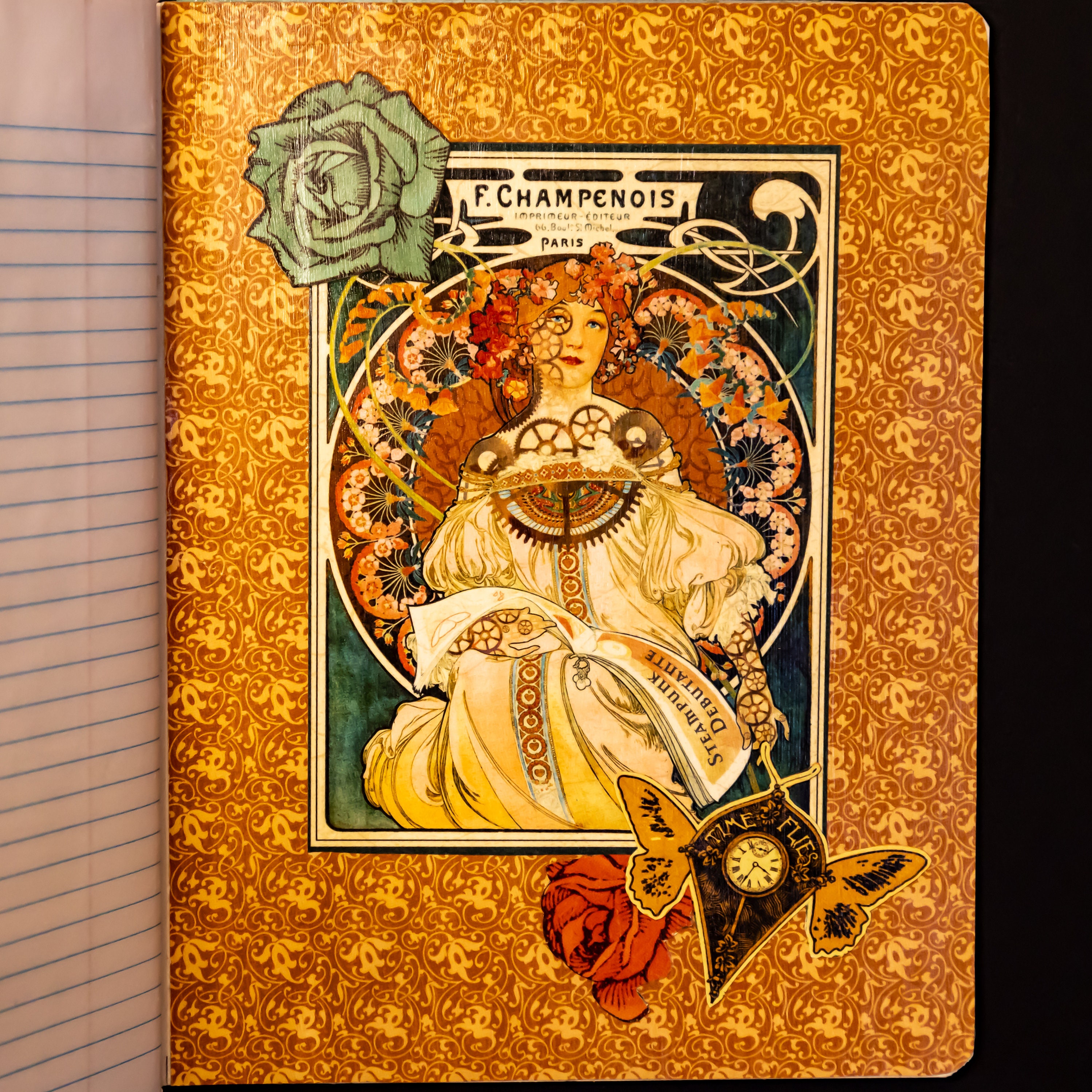 Steampunk Debutante Altered Composition Journal Notebook - Etsy