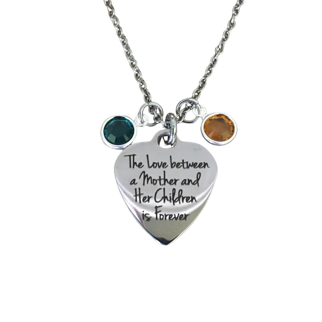 Personalized Mother Necklace With Children's Birthstones, Customized ...