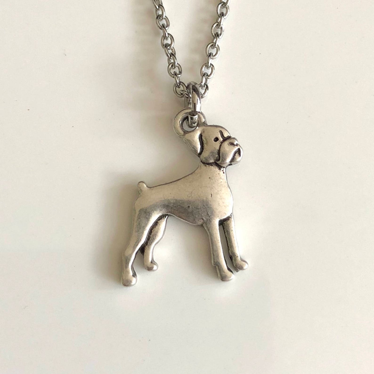 Boxer Dog Necklace - Dog Breed Jewelry - Gift for Dog Lover - Over 50 ...