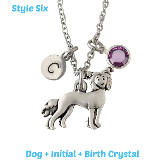 Dog birthstone necklace store