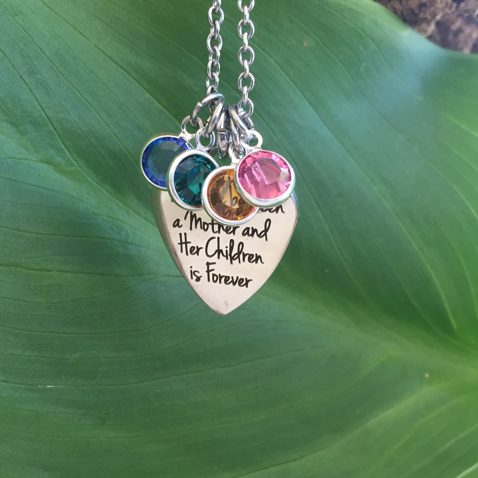 Personalized Mother Necklace With Children's Birthstones - Etsy