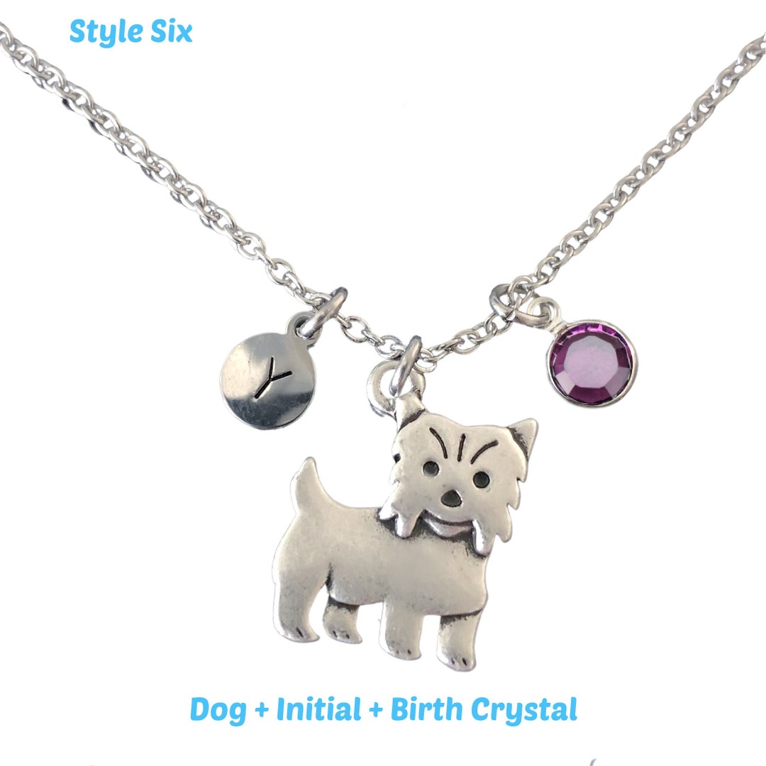 Yorkshire Terrier Dog Necklace - Yorkie Pendant With Optional Initial ...