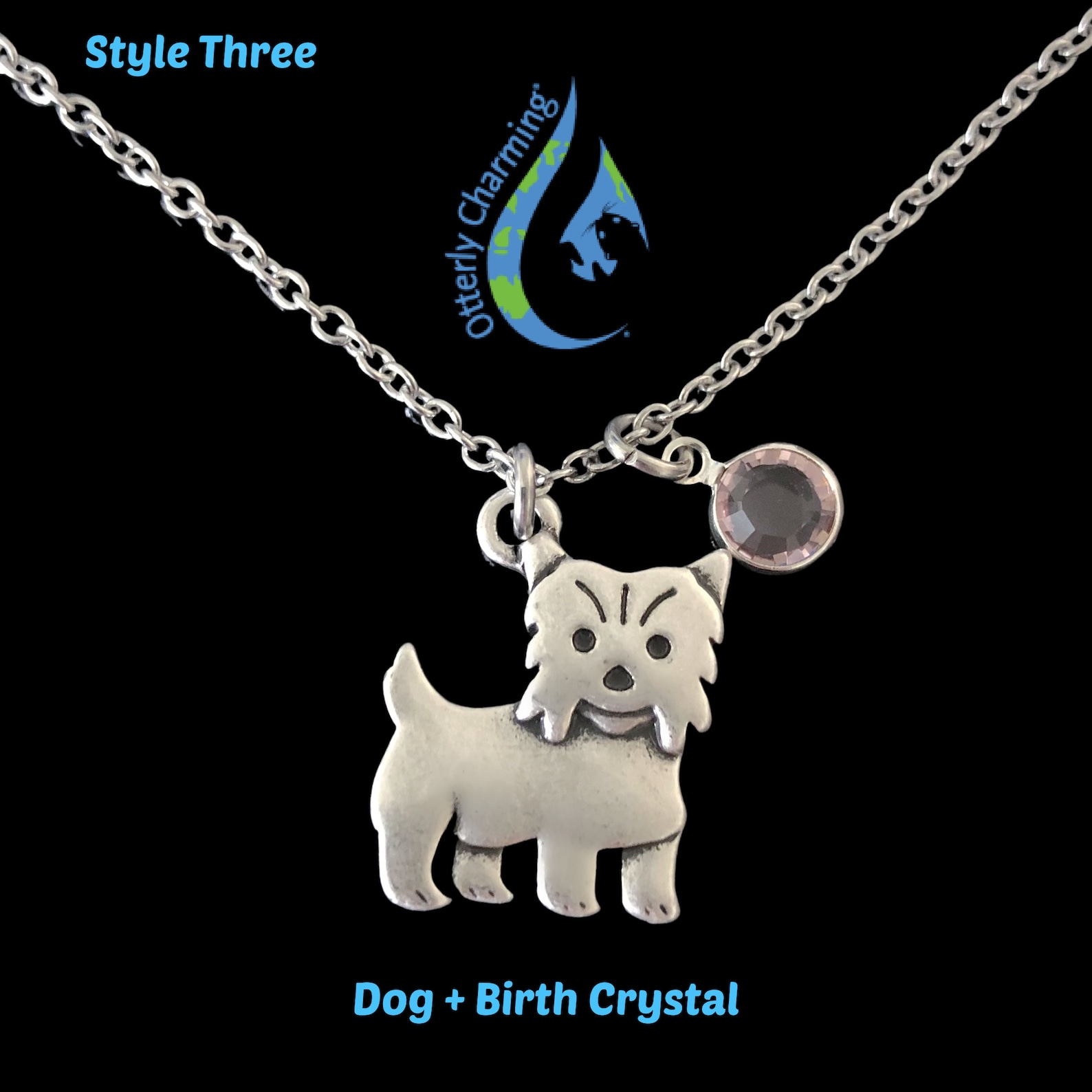 Yorkshire Terrier Dog Necklace - Yorkie Pendant With Optional Initial ...