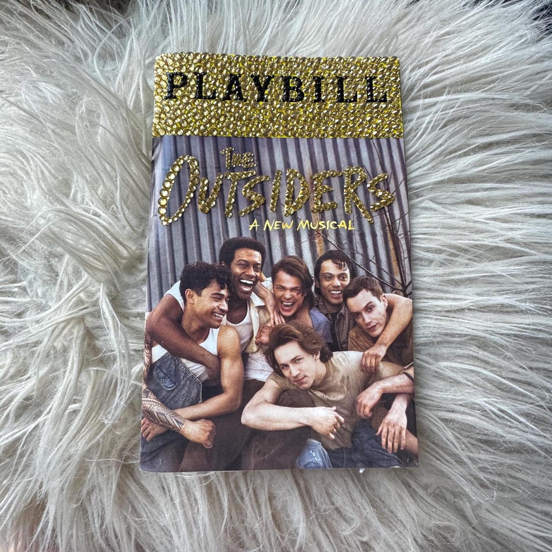 The Outsiders | Partial Rhinestoned Broadway Playbill - Etsy