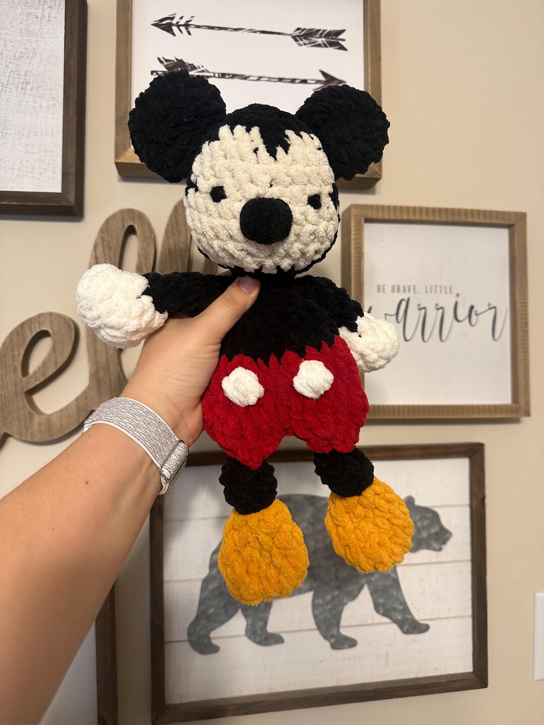 Favorite Cartoon Mouse Lovey - Knotted Leg Snuggler - Baby Gift ...