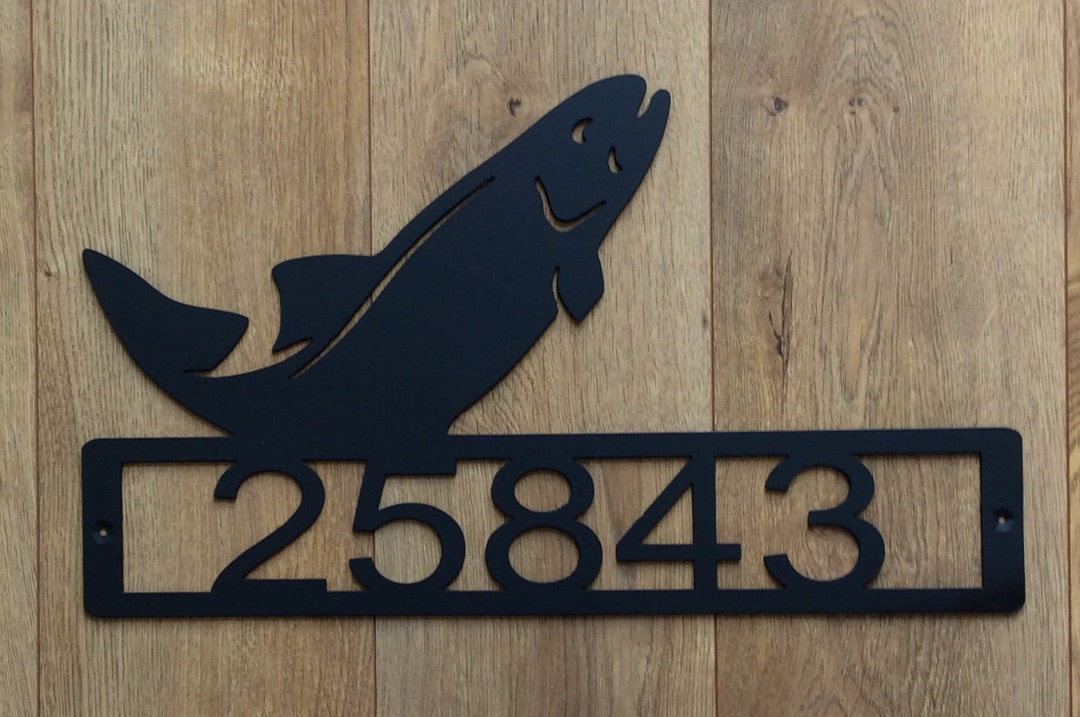 For the Fisherman or Cabin in the Pines Fish House Number - Etsy
