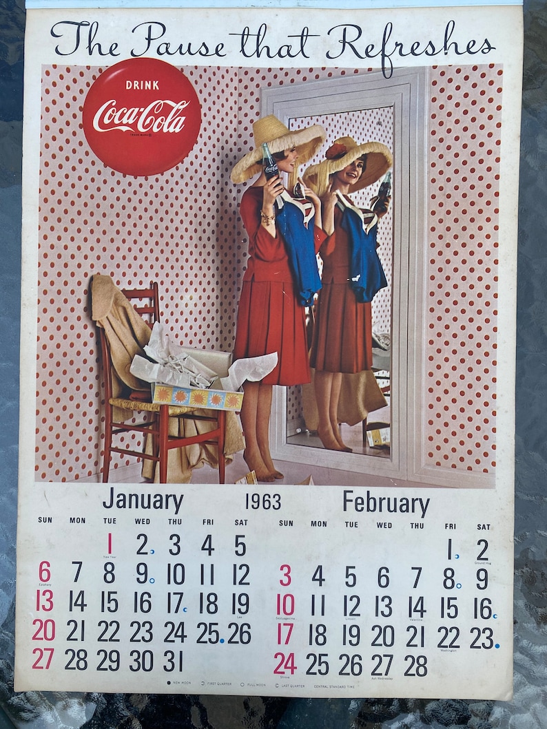 1963 Coca Cola Calendar - Etsy