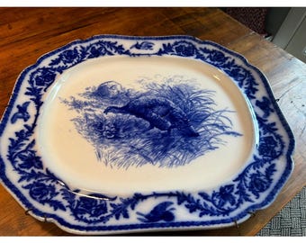 Antique Flow Blue W&E Corn Ayr Pattern Platter Circa 1891-1920 - Etsy