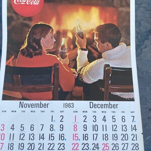 1963 Coca Cola Calendar - Etsy