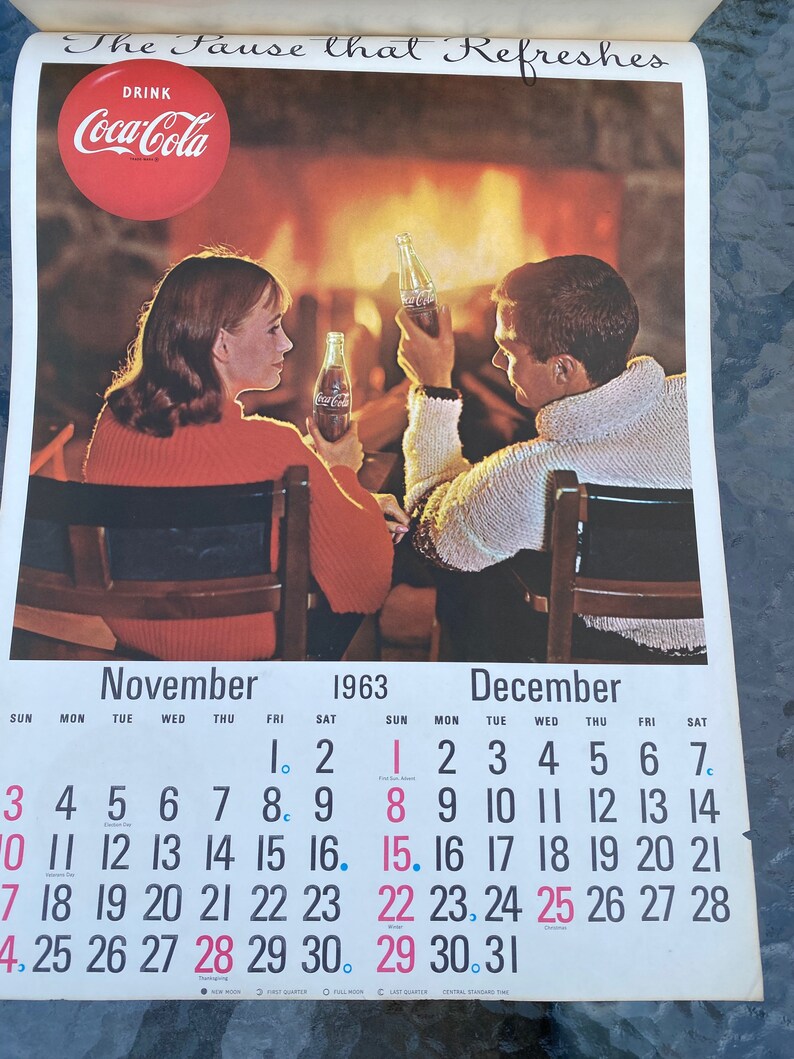 1963 Coca Cola Calendar - Etsy