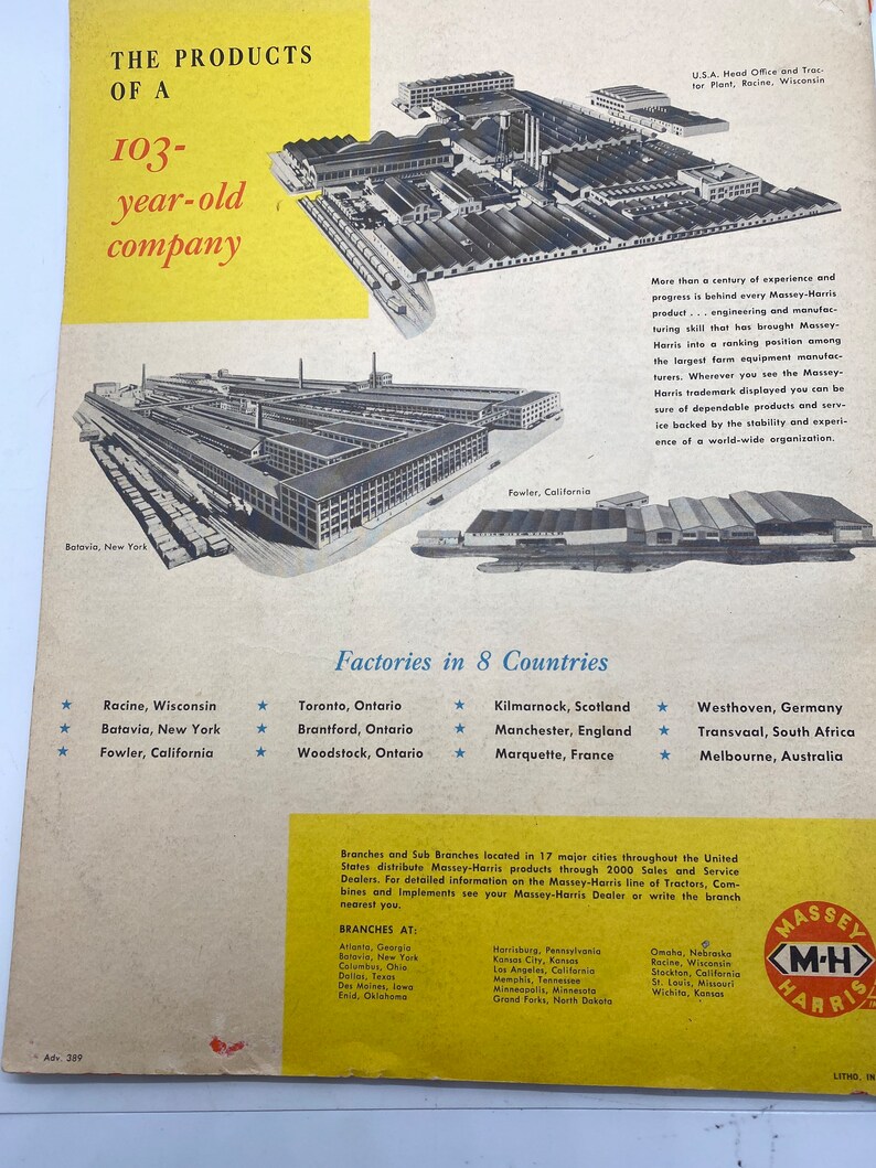 Massey Harris Tractor Farm Booklet - Etsy