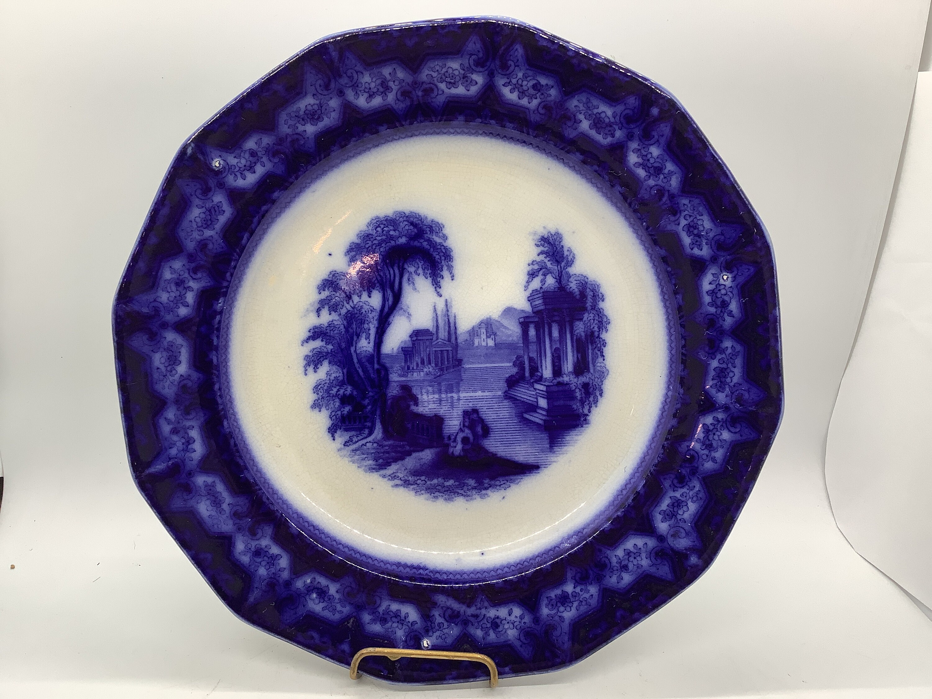 Flow Blue Excelsior Pattern Plate. - Etsy