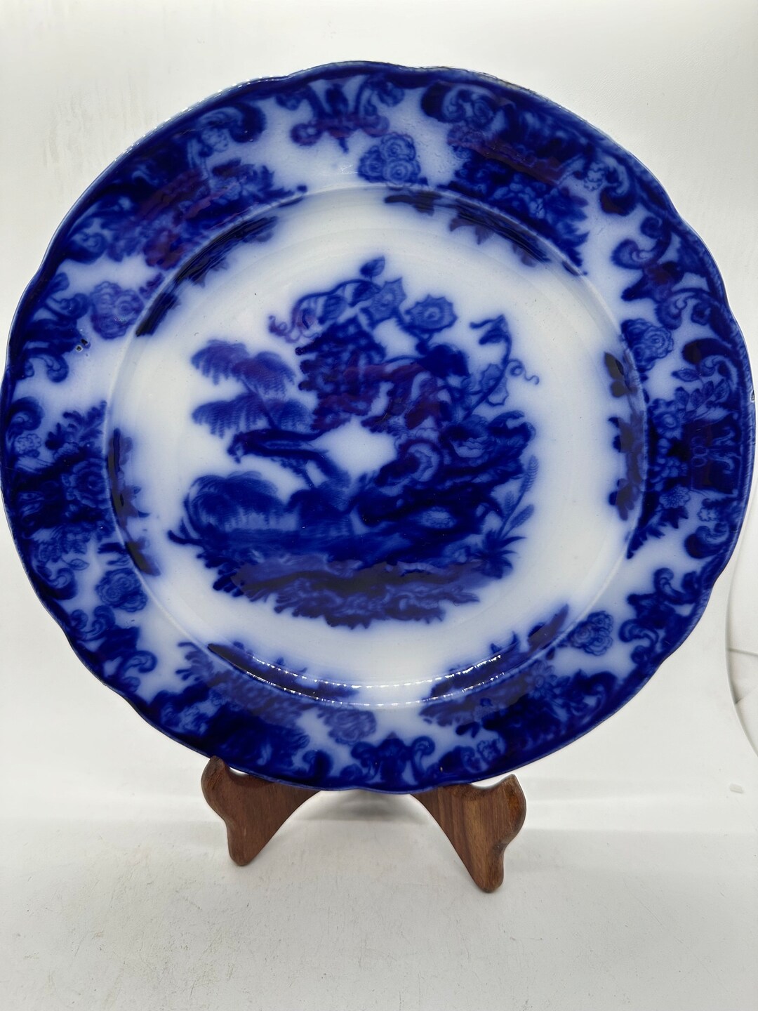 Copeland Spode Flow Blue Plate - Etsy