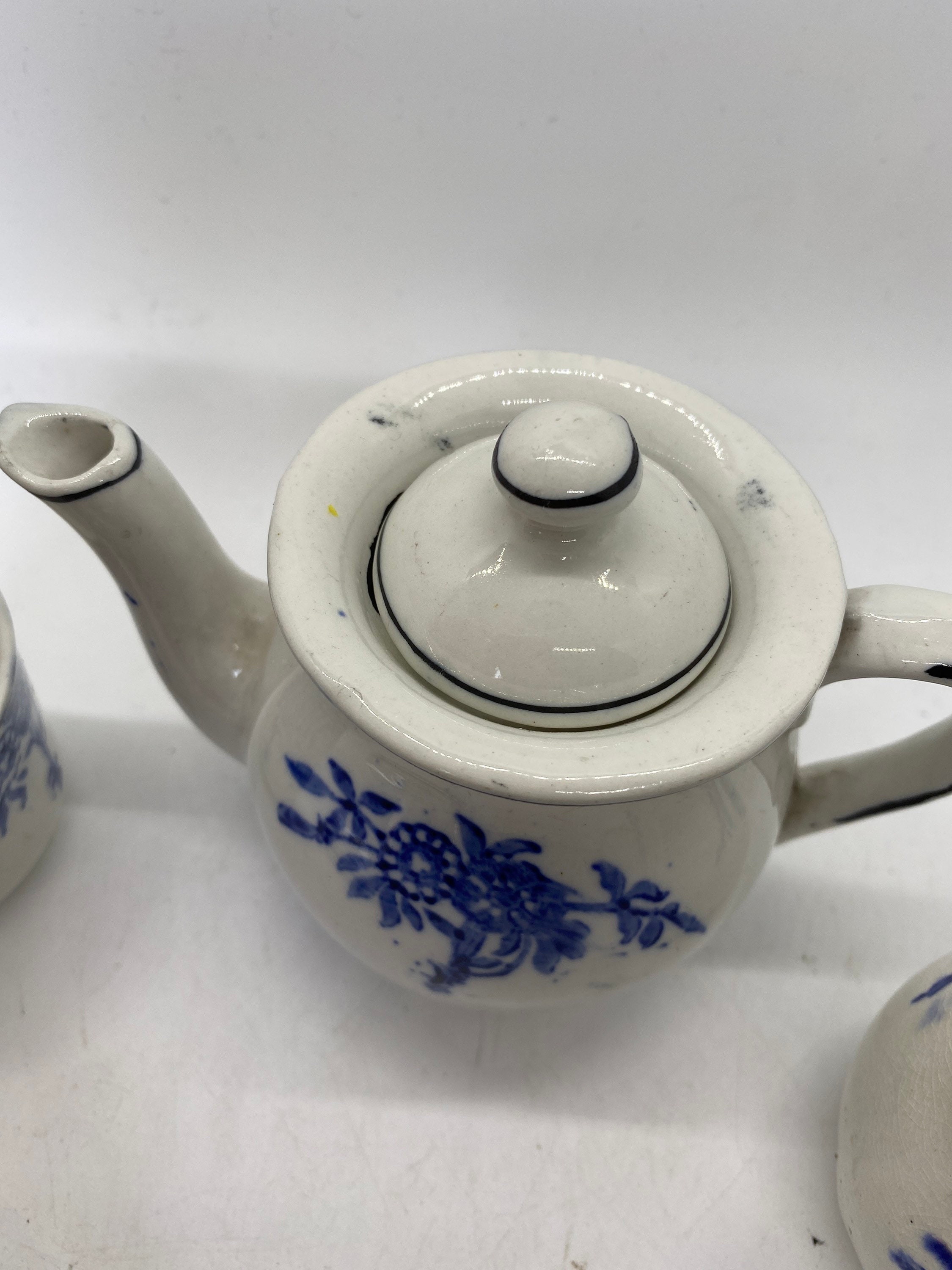 9 Piece Flow Blue Childs Tea Set - Etsy