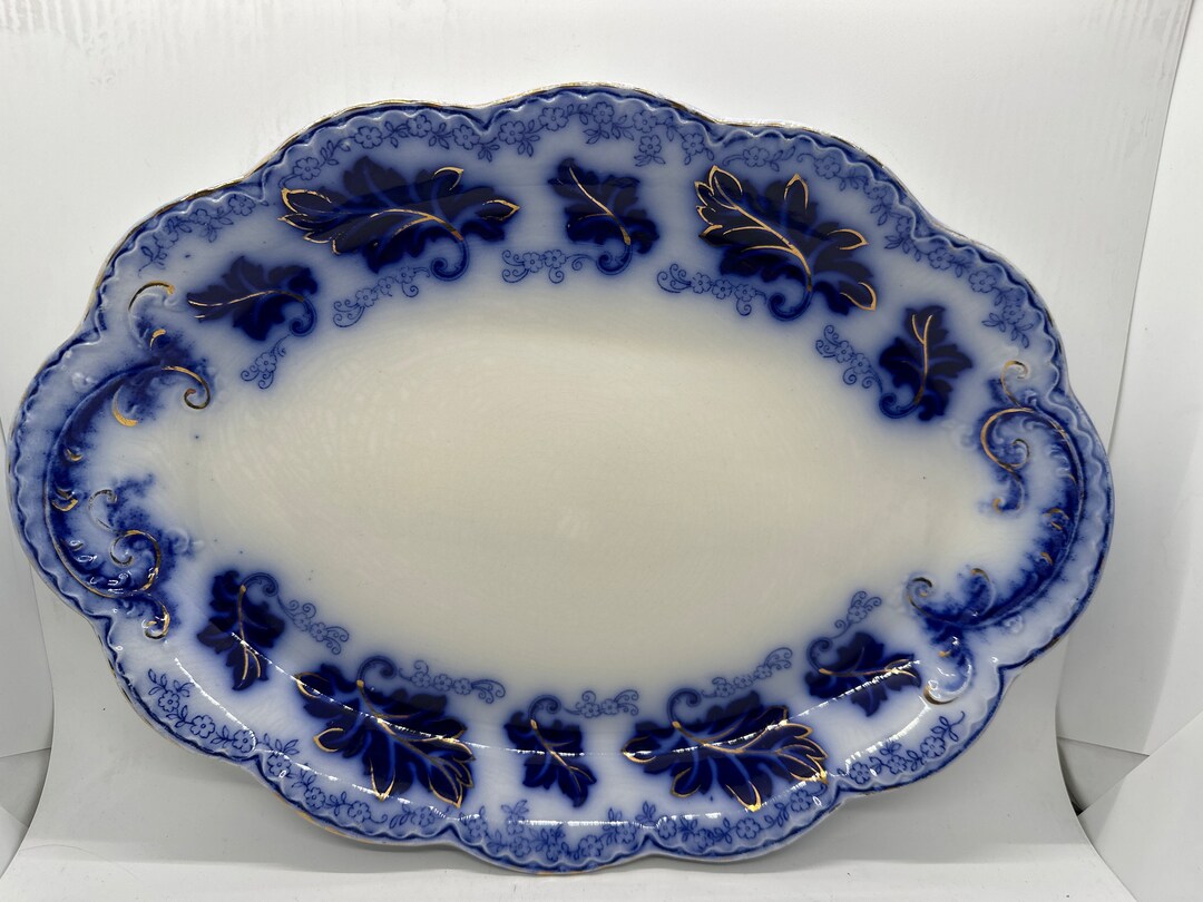 Flow Blue Platter~normandy by Johnson Bros - Etsy