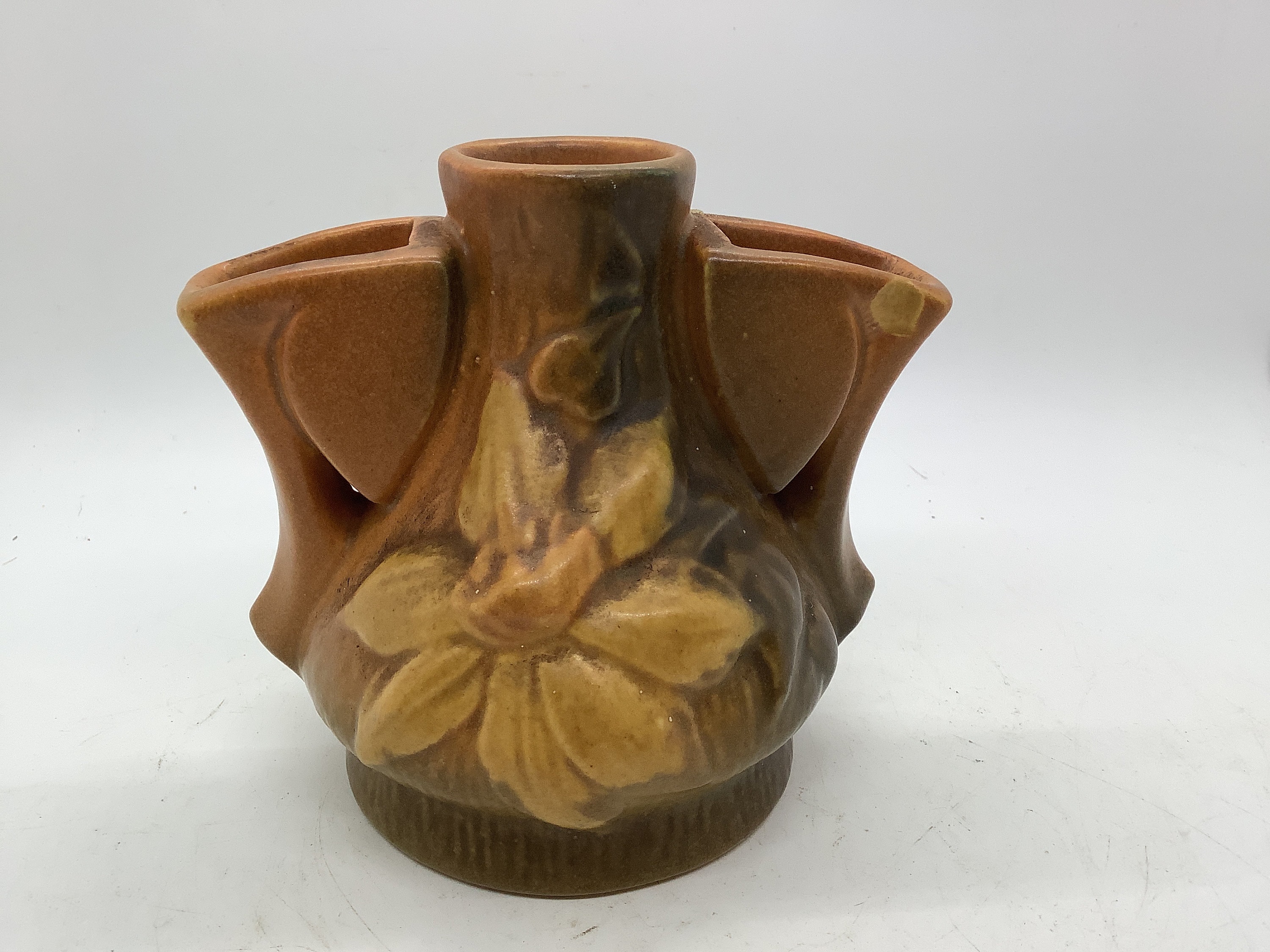 Roseville Pottery Clematis Pattern Flower Frog - Etsy
