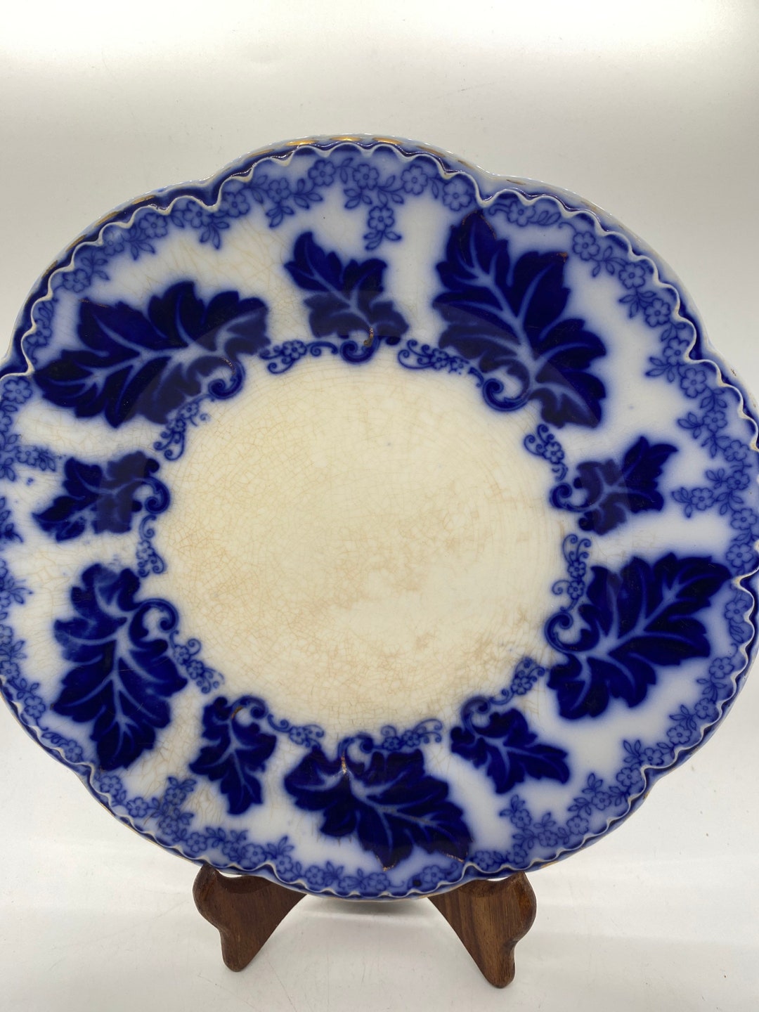 Normandy Pattern Flow Blue Dinner Plate - Etsy