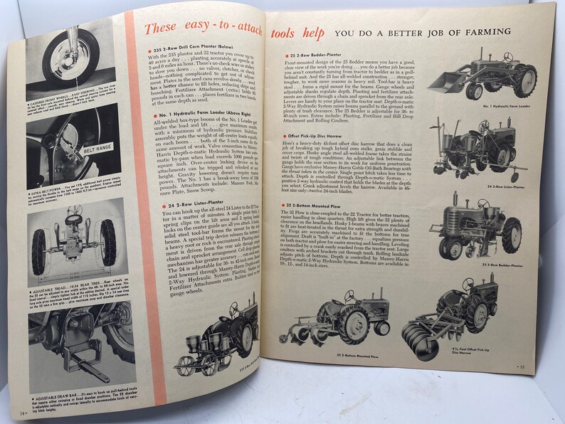 Massey Harris Tractor Farm Booklet - Etsy