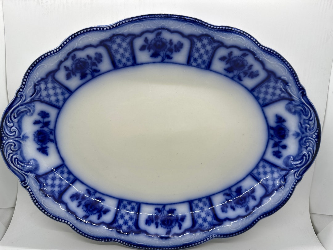 Flow Blue Platter~melbourne Pattern - Etsy