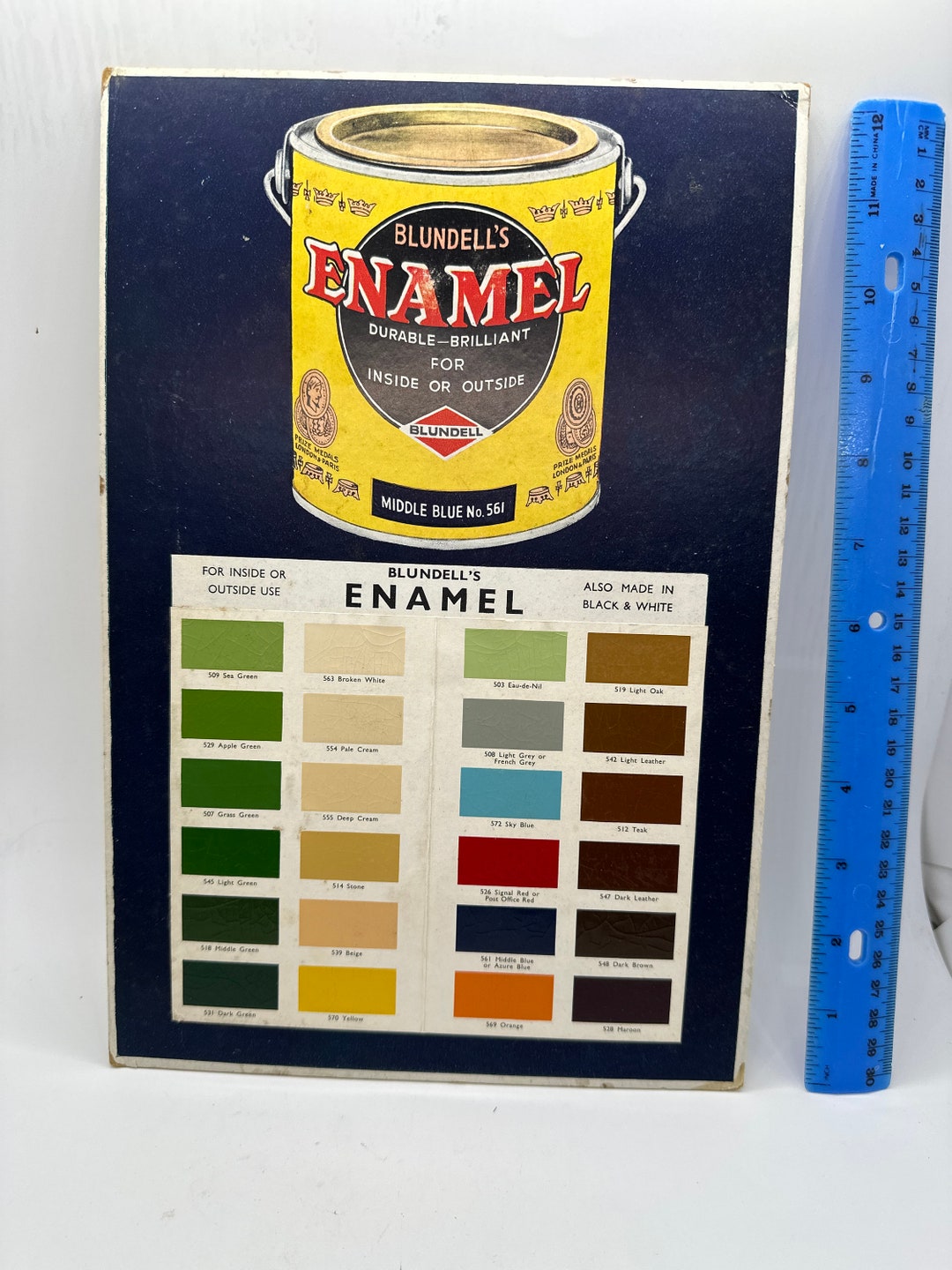 Blundells Vintage Enamel Paint Sign - Etsy