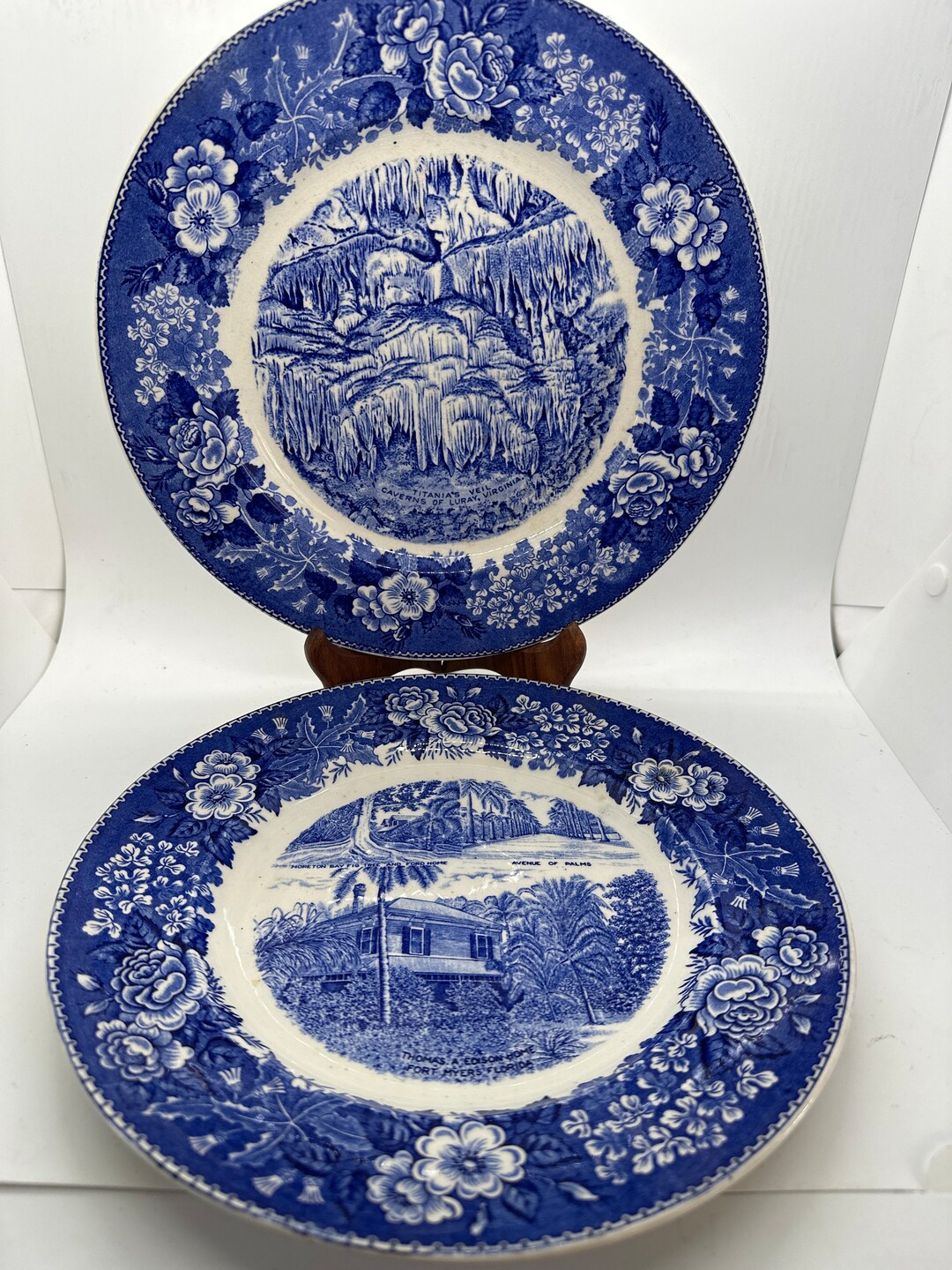 Set of 2 Old English Staffordshire Ware Plates - Etsy