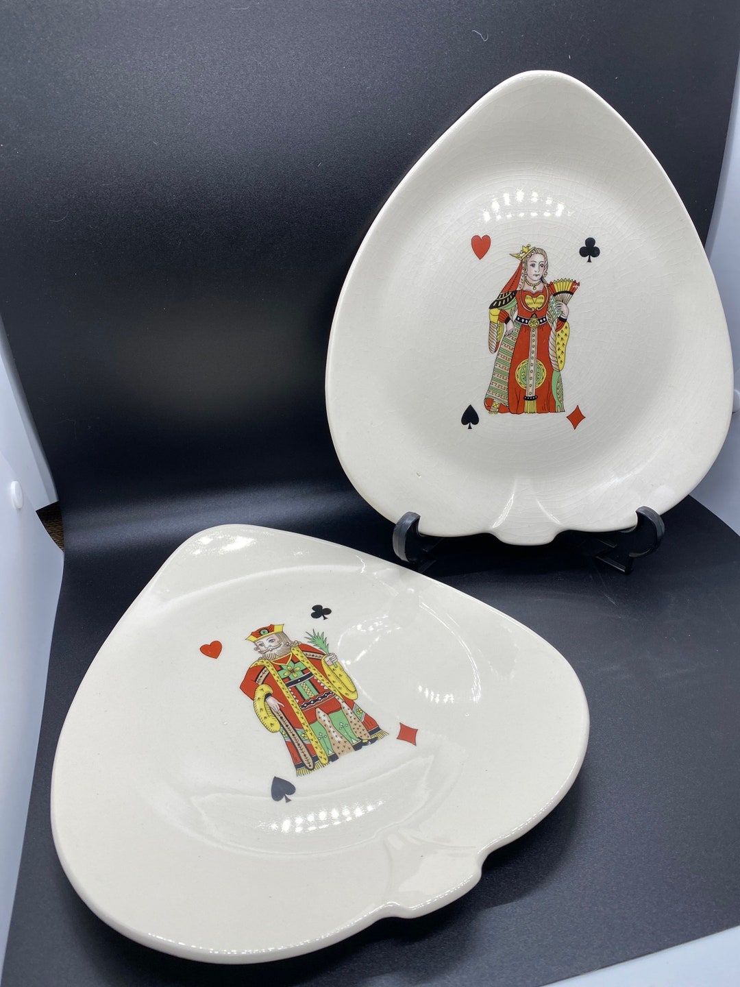 Pair of King and Queen Plates - Etsy