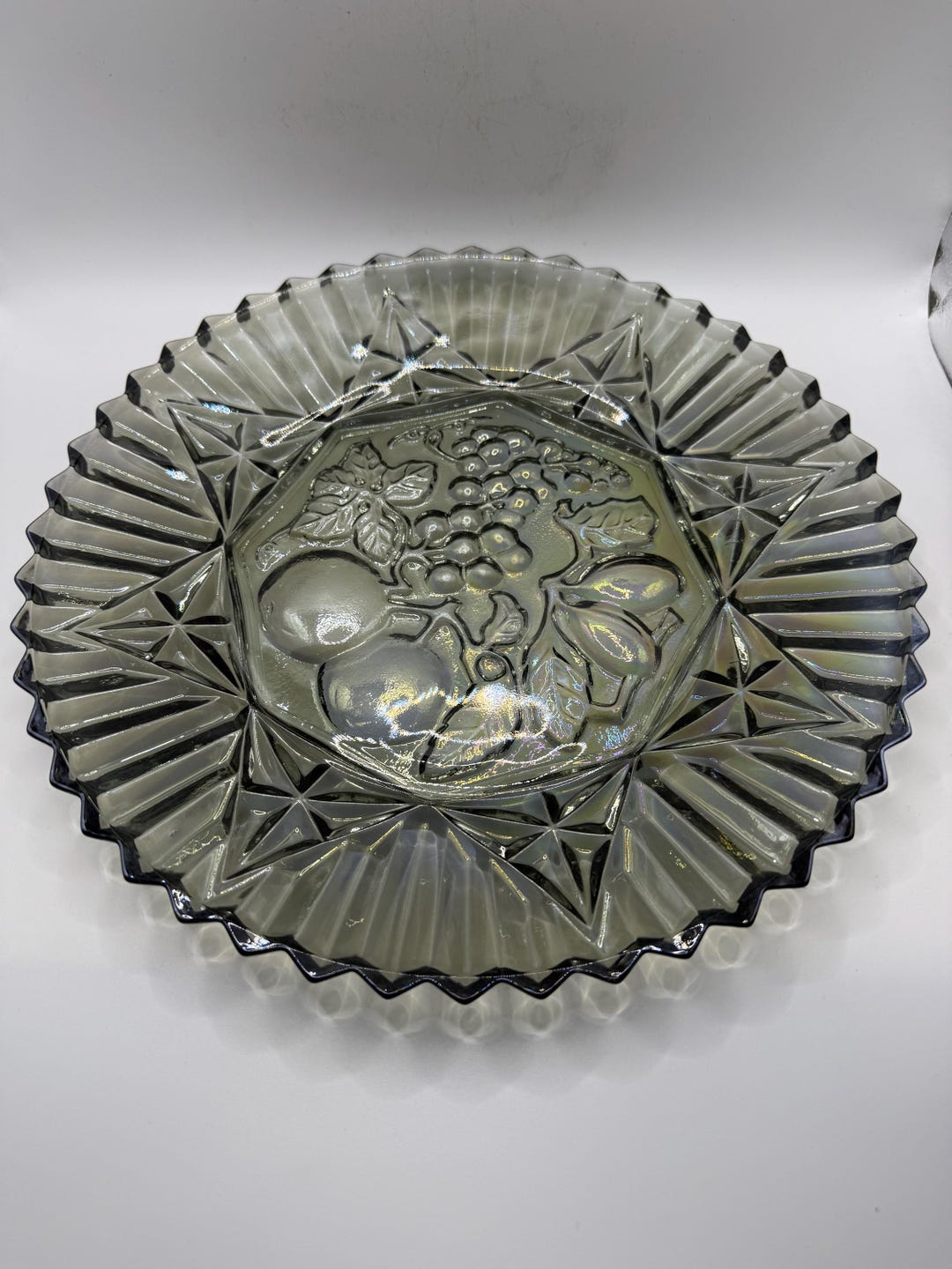 Federal Carnival Glass Smoke Plate - Etsy