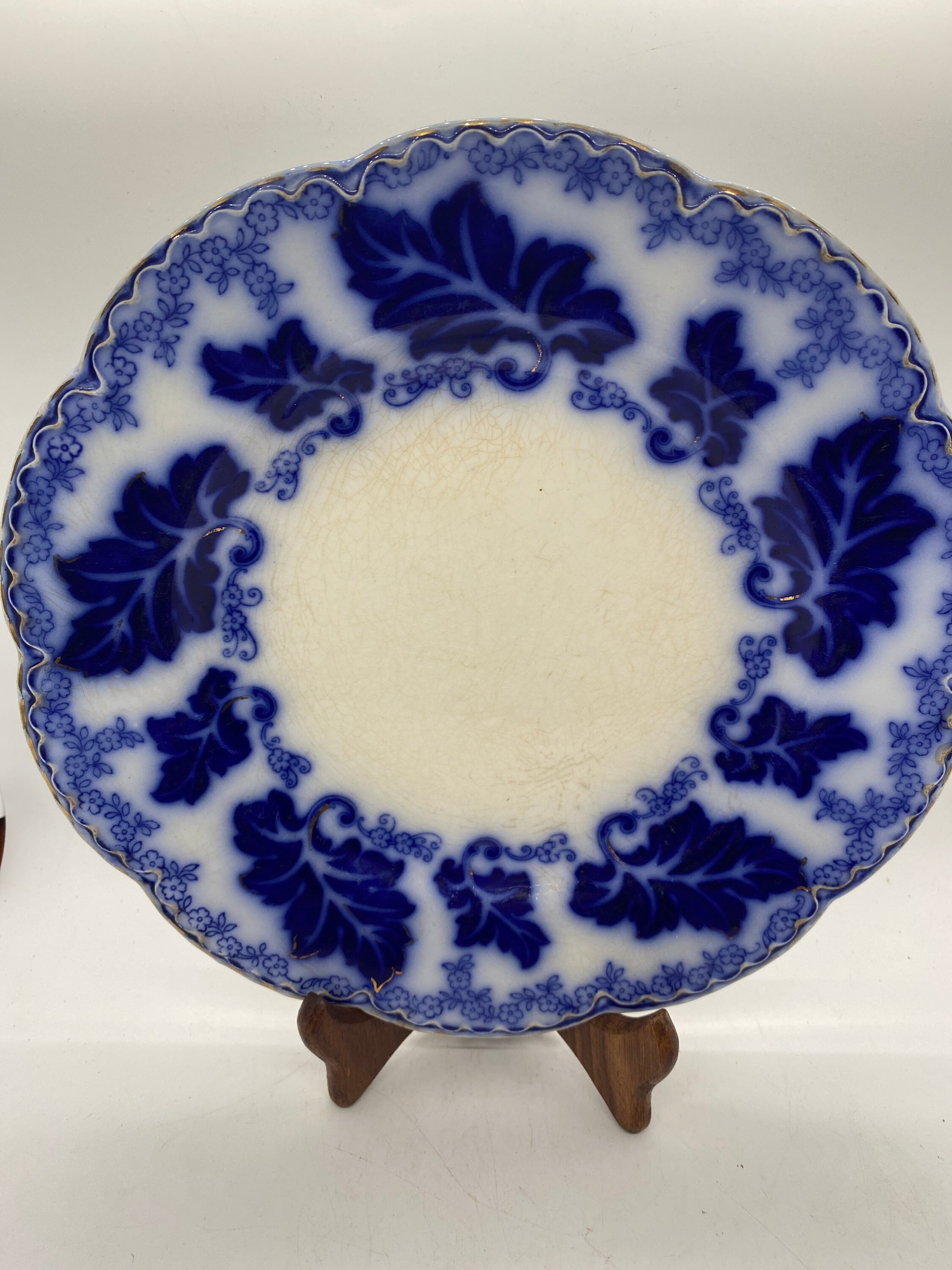 Normandy Pattern Flow Blue Dinner Plate - Etsy