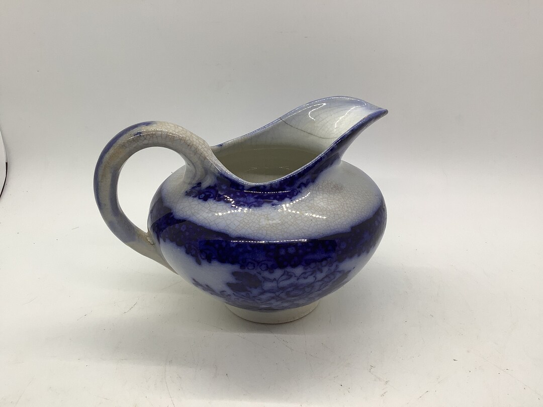 Flow Blue Cream Pitcher~waldorf Pattern - Etsy