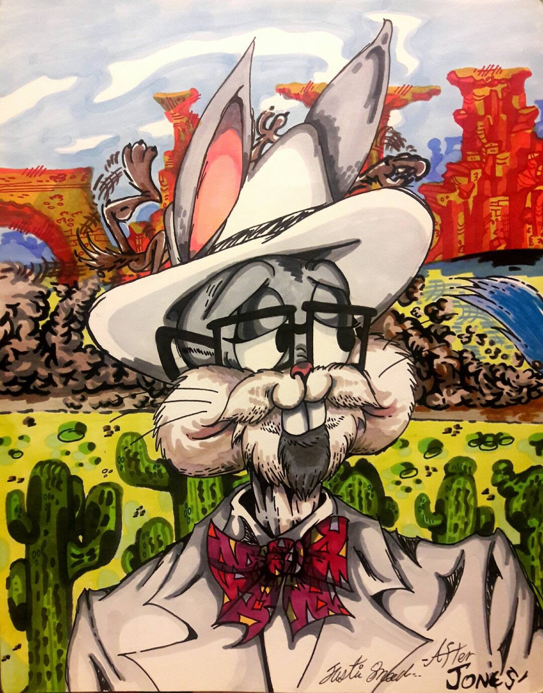 Cartoon Caricatures #4: Jones Bunny - Etsy