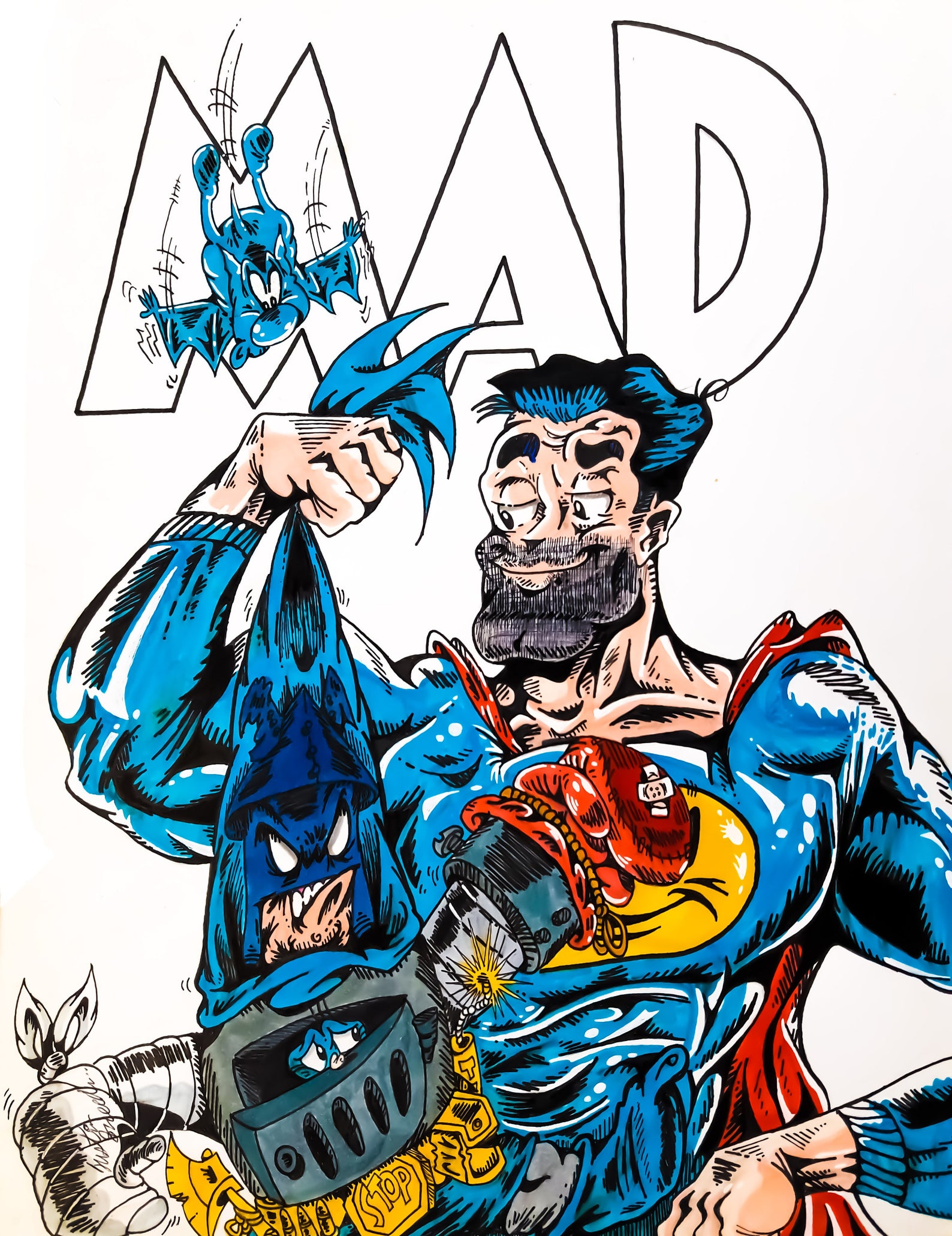 Mad Magazine's Batboy v Superduperman | Etsy