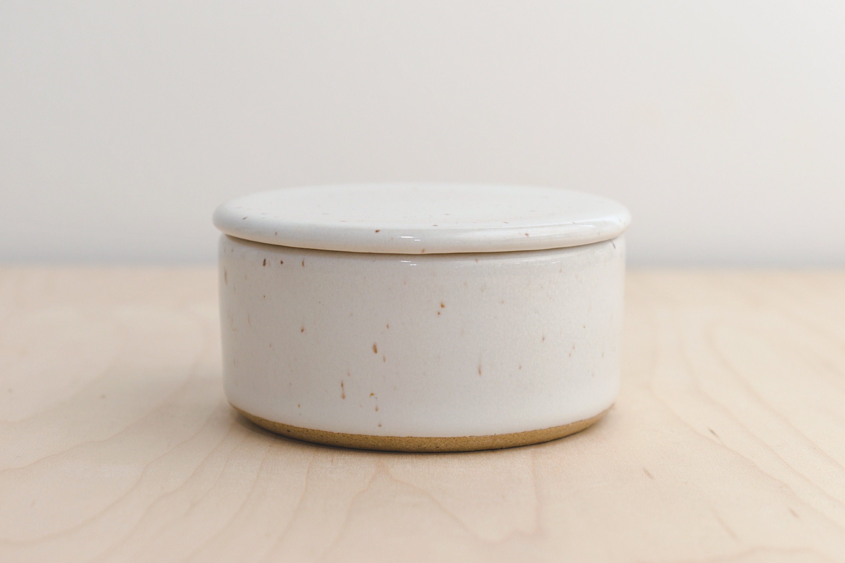 Speckled White Salt Cellar Ceramic Salt Cellar Salt Cellar | Etsy