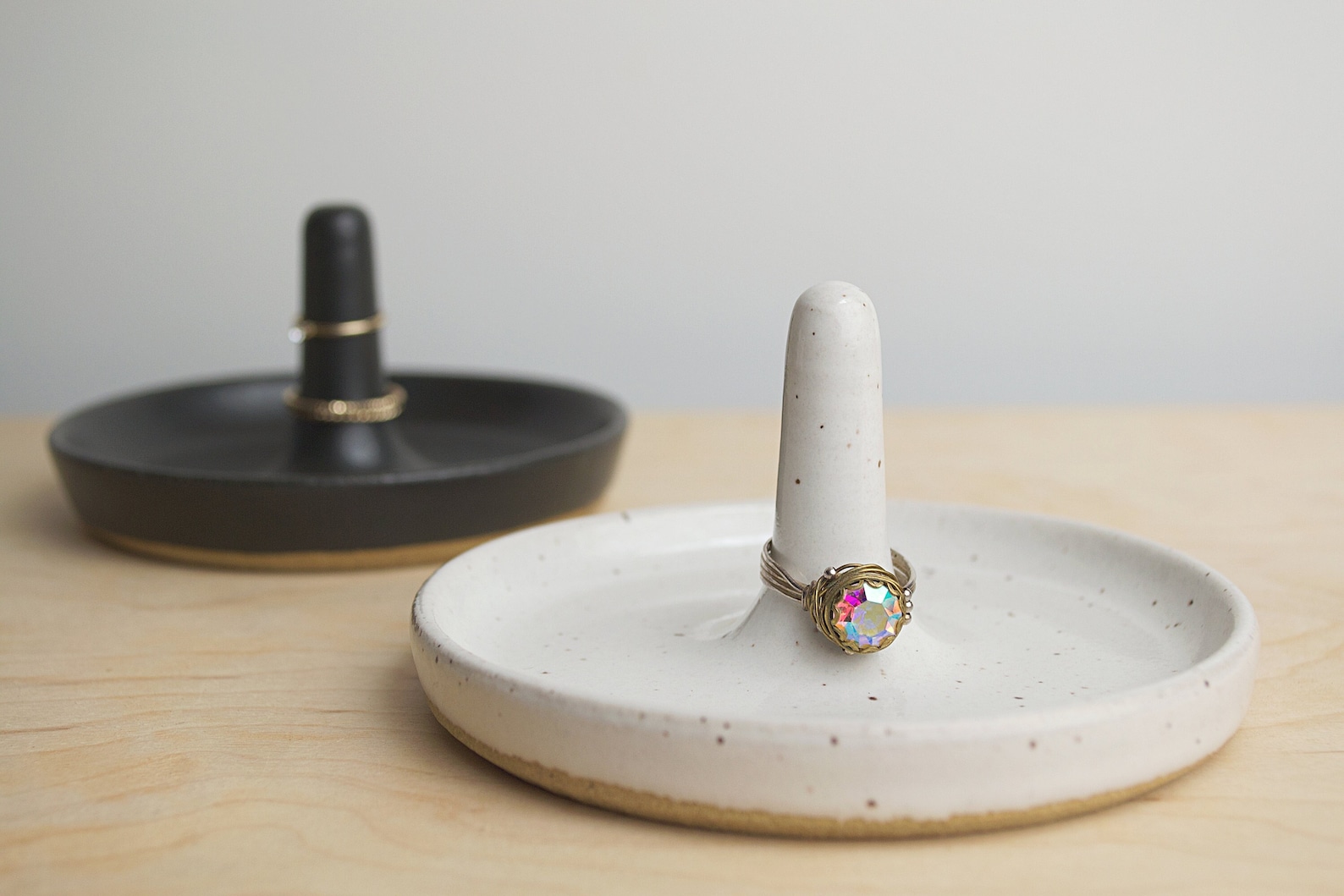 Speckled White Wedding Ring Holder Ceramic Ring Holder - Etsy