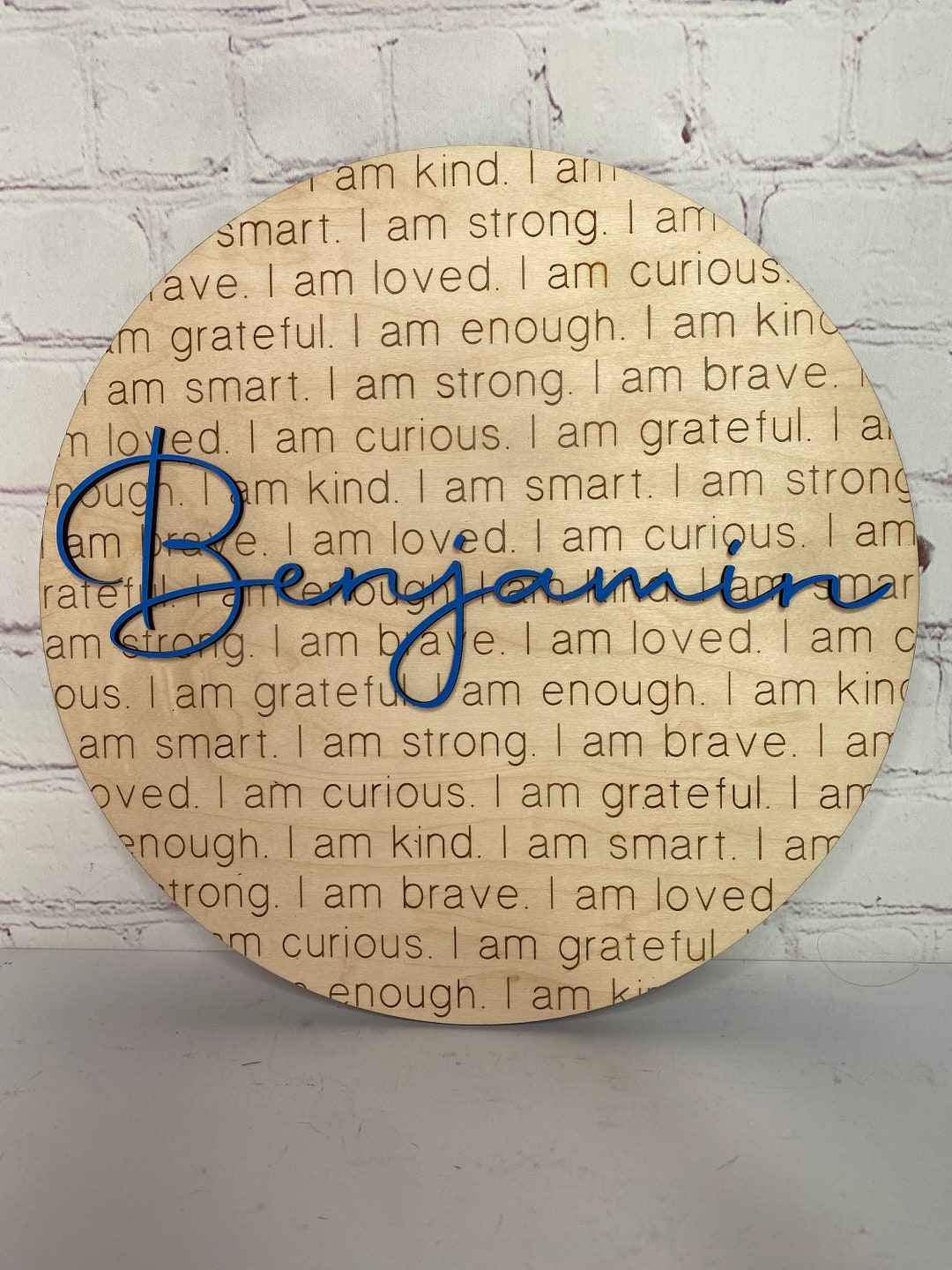 Personalized Kids Affirmation Sign | Kids Room Decor Sign | I Am Sign ...
