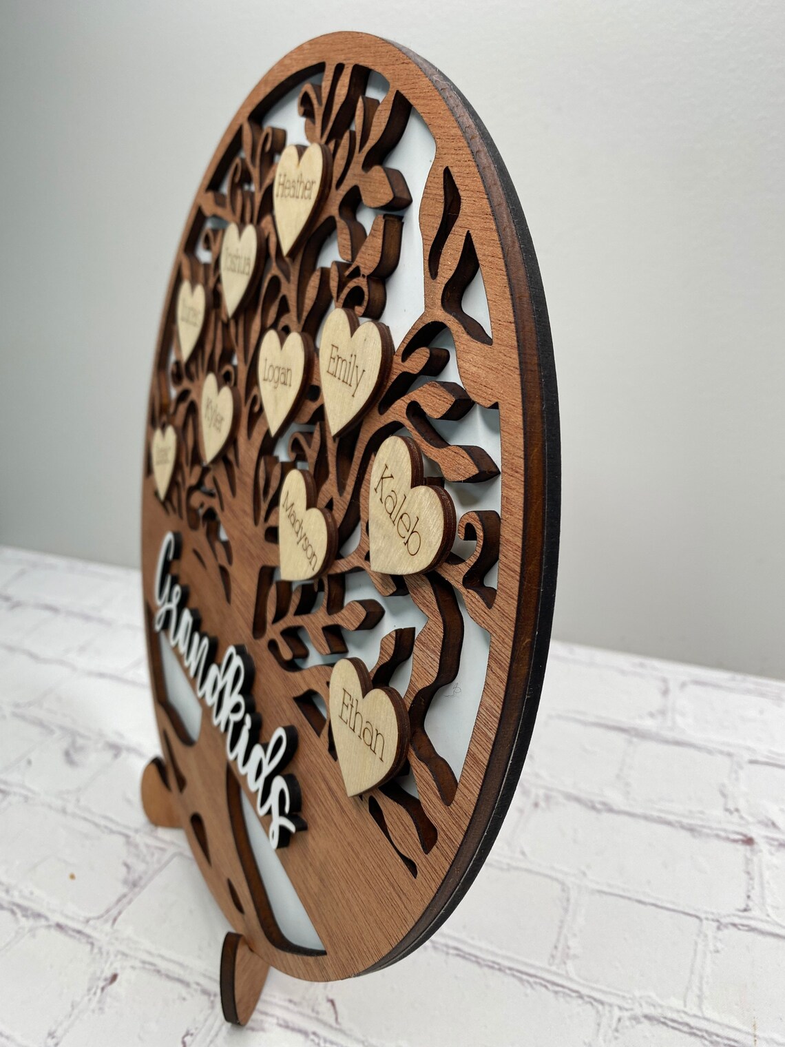 Personalized Family Tree Plaque With Stand.m Grandparents - Etsy