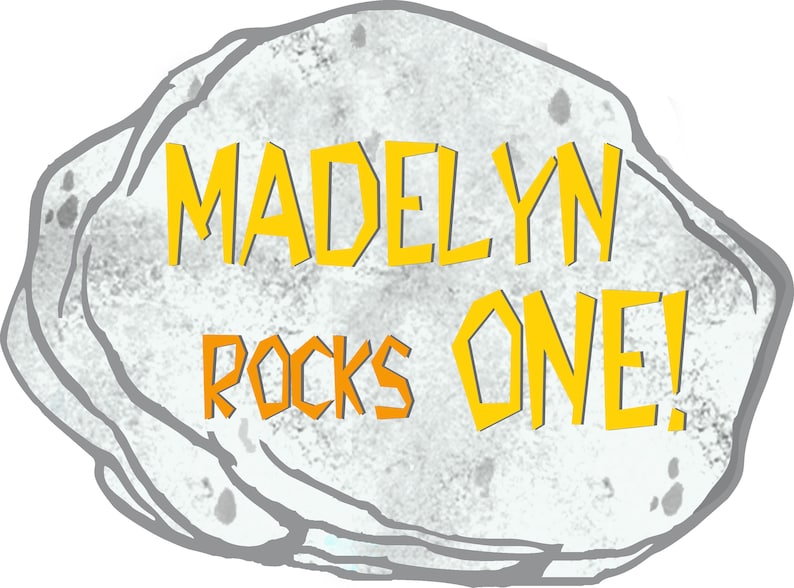 Digital Flintstones Rock Sign | Etsy