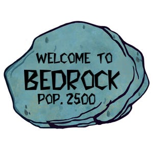 Flintstones Rock Sign | Digital Download | Printable Party Sign - Etsy