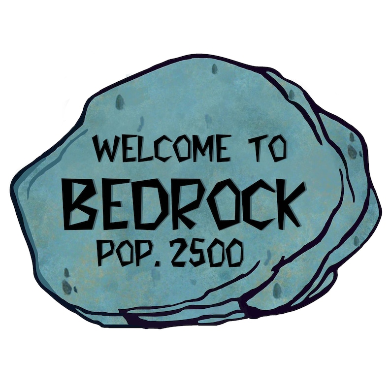 Flintstones Rock Sign | Digital Download | Printable Party Sign - Etsy