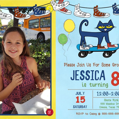 Pete the Cat Birthday Favor Tags PRINTABLE DIGITAL DOWNLOAD - Etsy