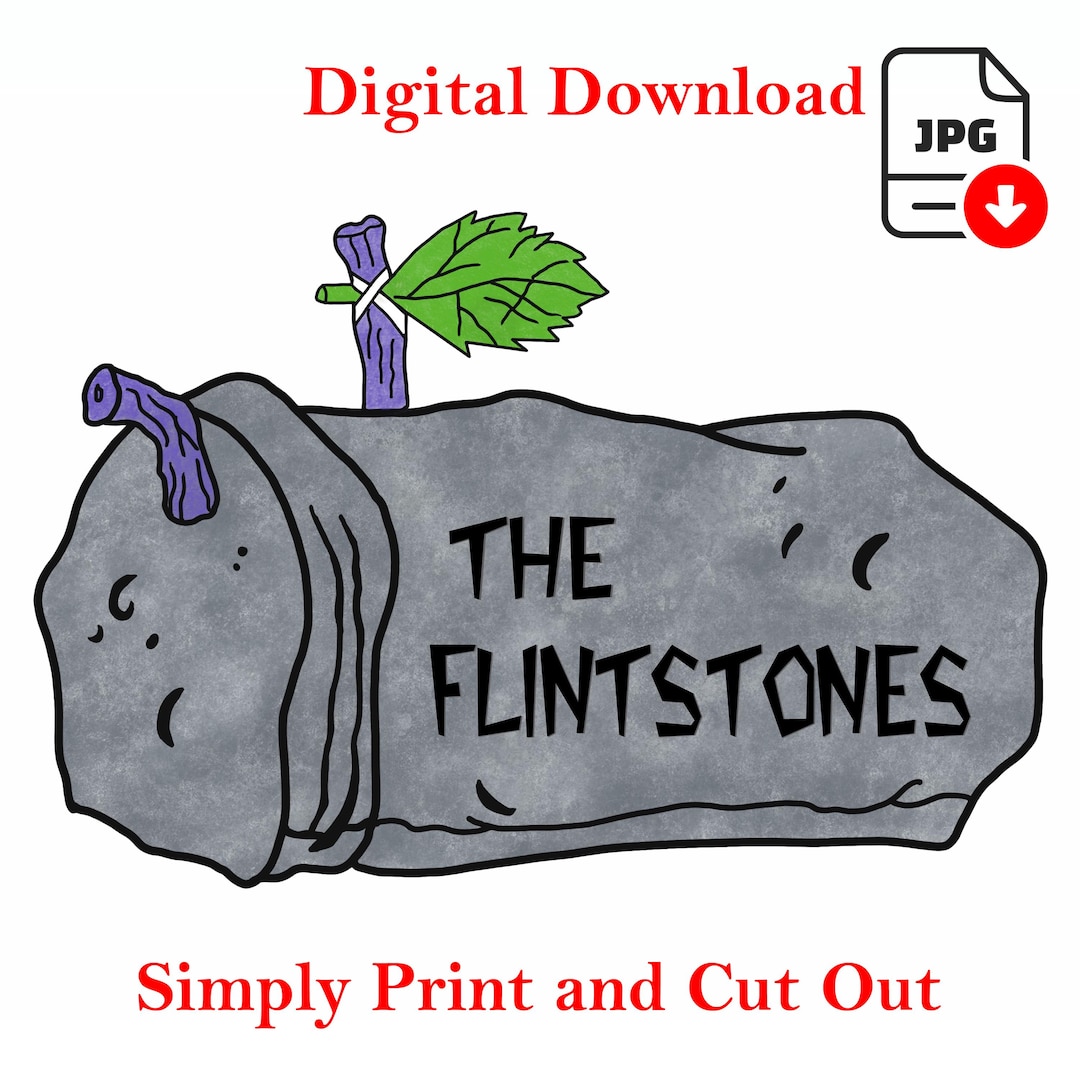 Flintstones Mailbox Sign | Digital Download | Printable Party Sign - Etsy