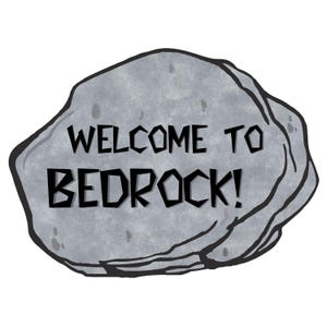 Flintstones Rock Sign | Digital Download | Printable Party Sign - Etsy