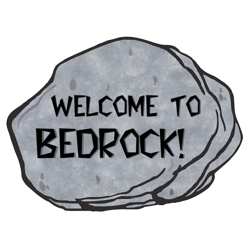 Flintstones Rock Sign | Digital Download | Printable Party Sign - Etsy