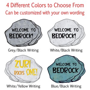 Flintstones Rock Sign | Digital Download | Printable Party Sign - Etsy