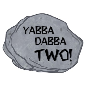 Flintstones Rock Sign | Digital Download | Printable Party Sign - Etsy