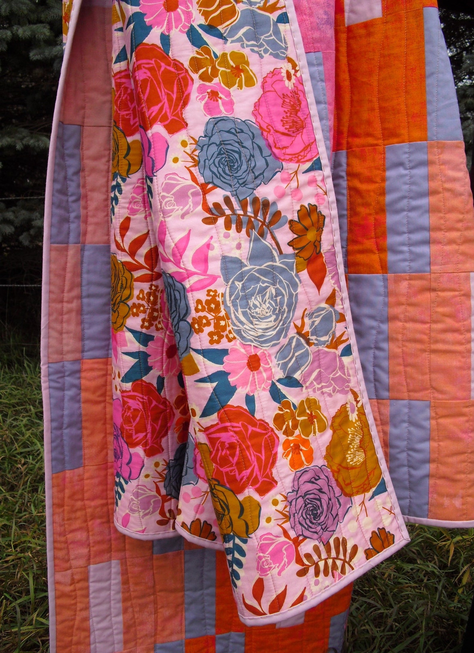 Link Quilt Pattern Downloadable PDF Twin and Throw Size Modern Quilts ...