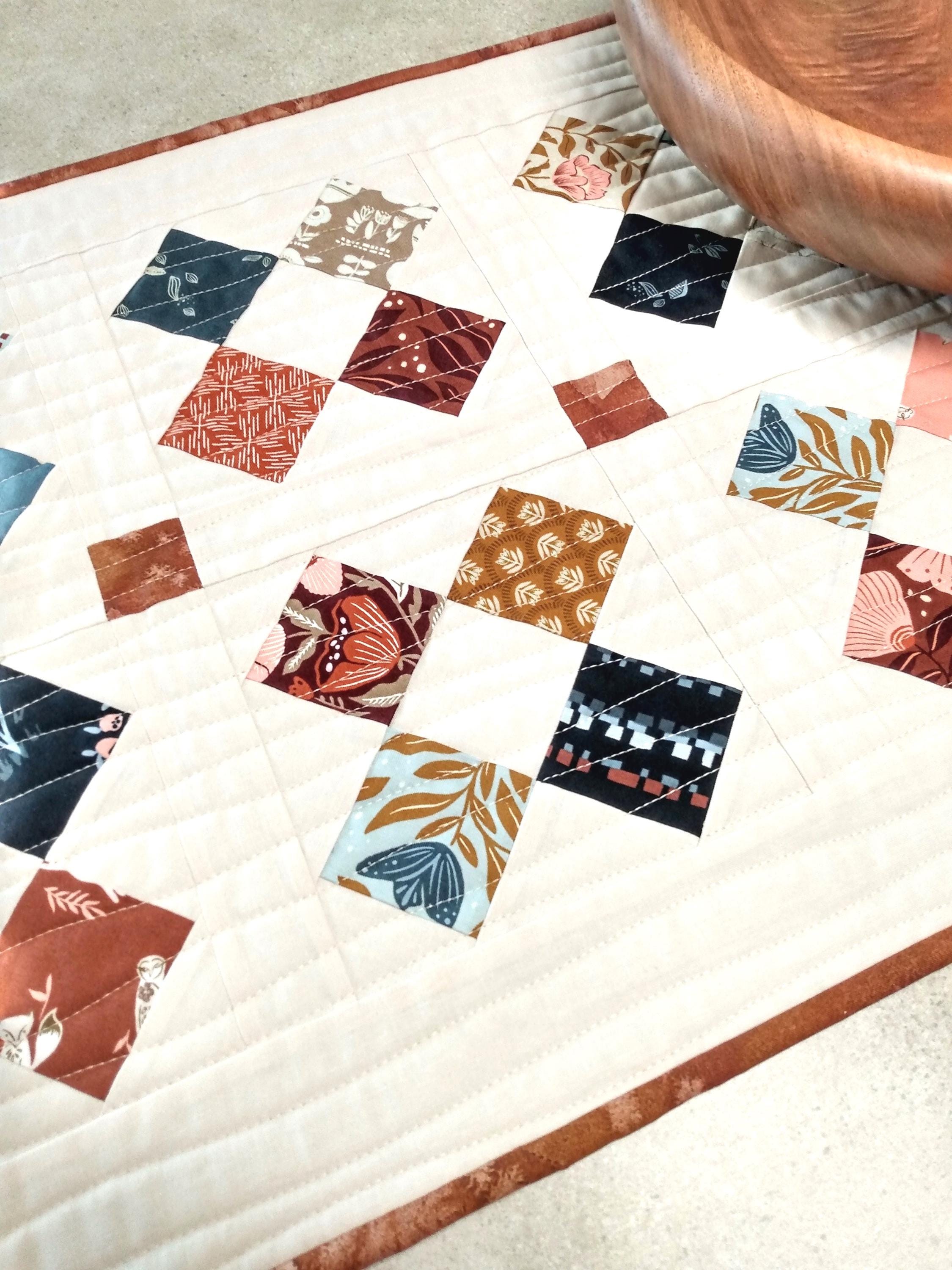 Tessa Table Runner - Simple Mini Charm Square Quilting Pattern ...