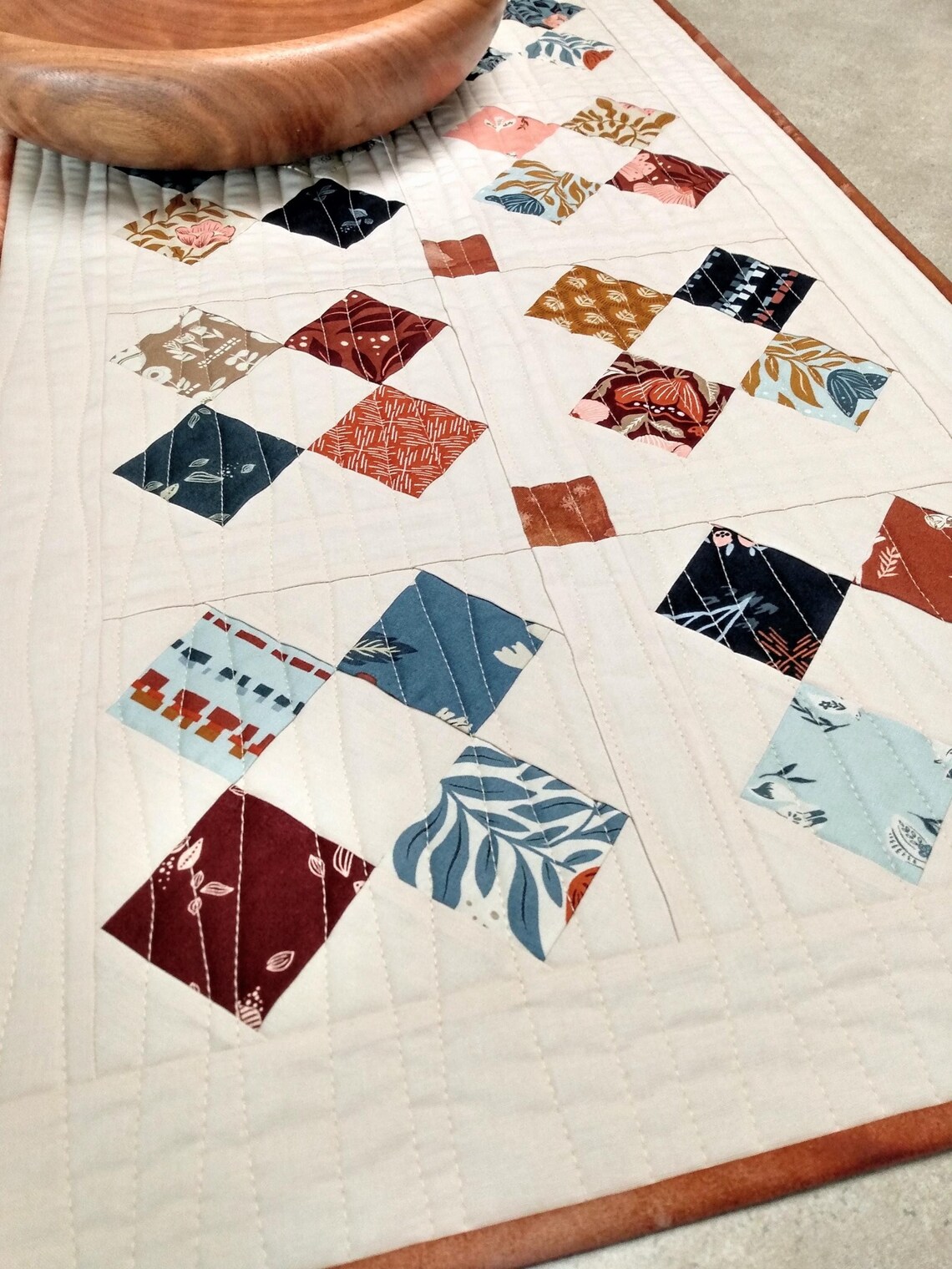 Tessa Table Runner - Simple Mini Charm Square Quilting Pattern ...