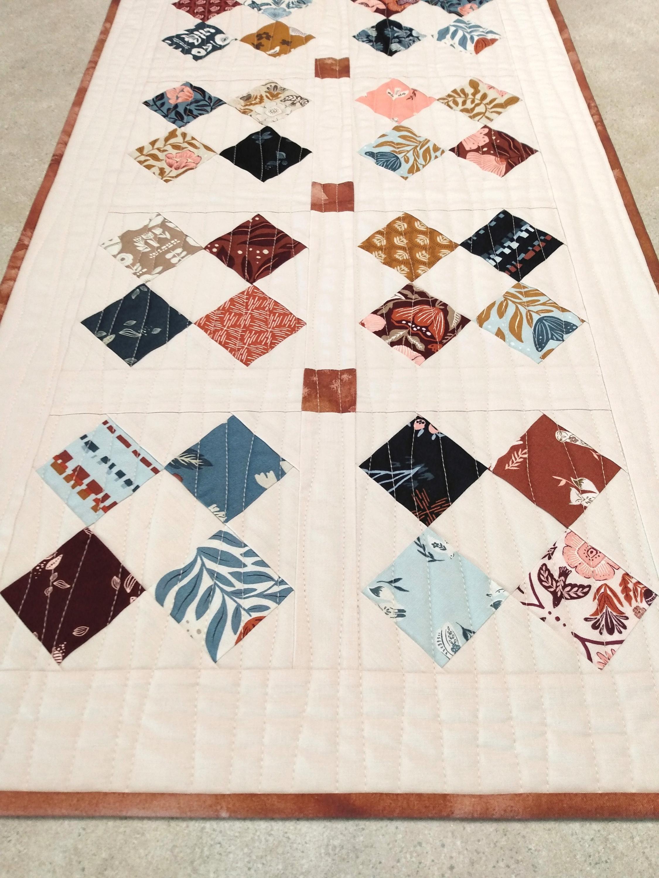 Tessa Table Runner - Simple Mini Charm Square Quilting Pattern ...