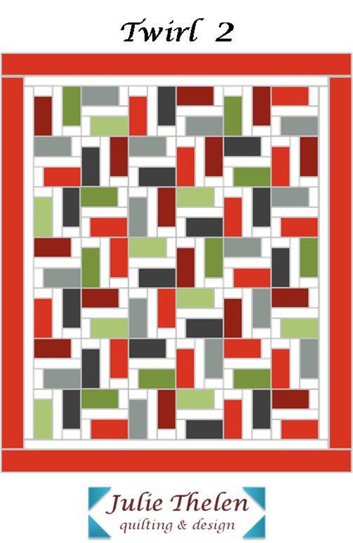 Twirl 2 Quilt Pattern - Easy Layer Cake Quilt - Full Sized Quilt ...